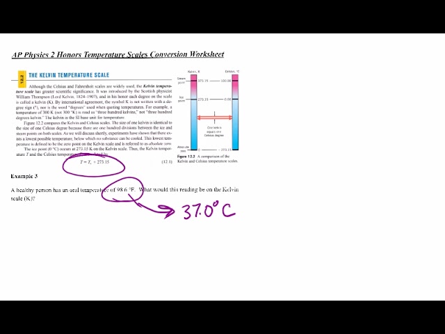 Temperature Scales Worksheet