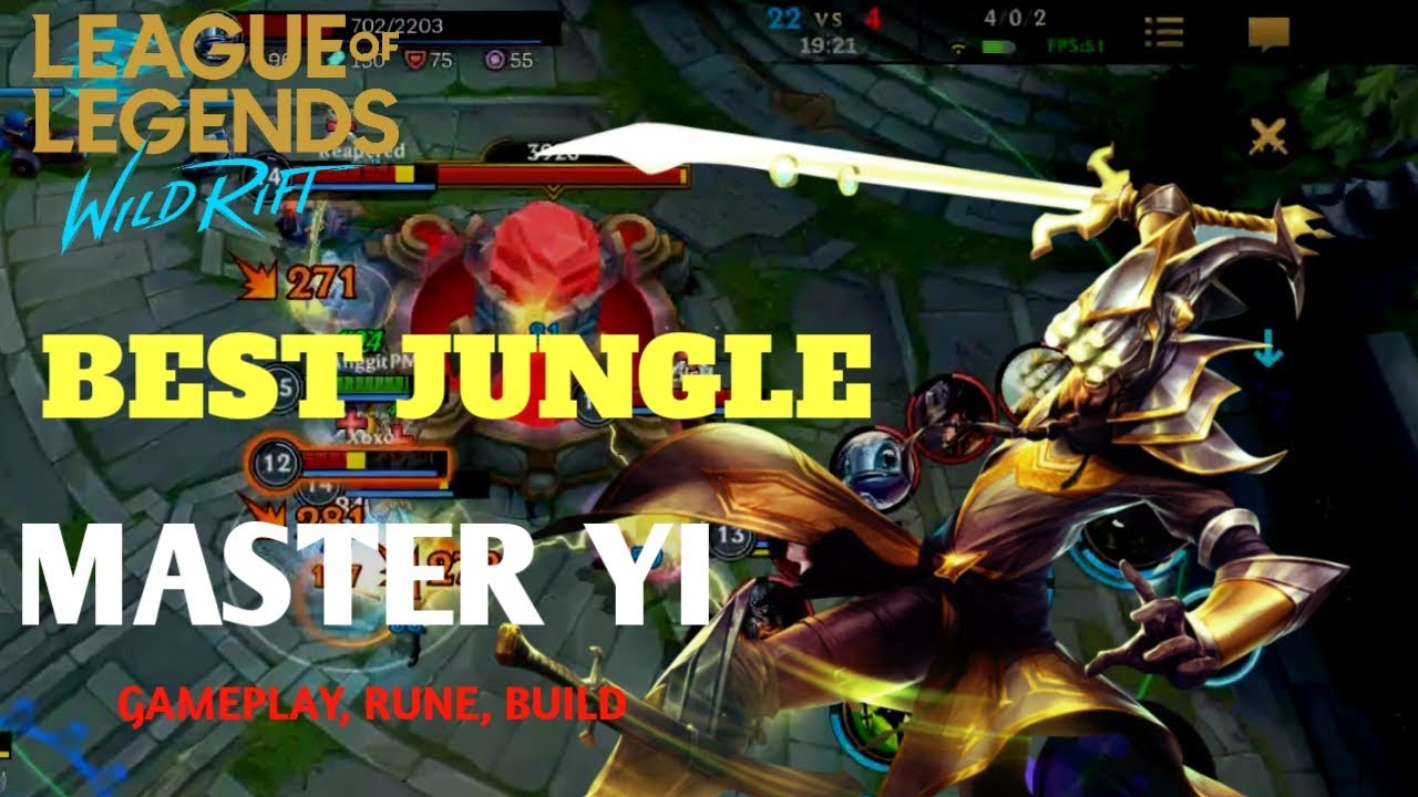 MASTER YI BEST JUNGLE | GAMEPLAY RUNE BUILD | LEAGUE OF LEGENDS WILD ...