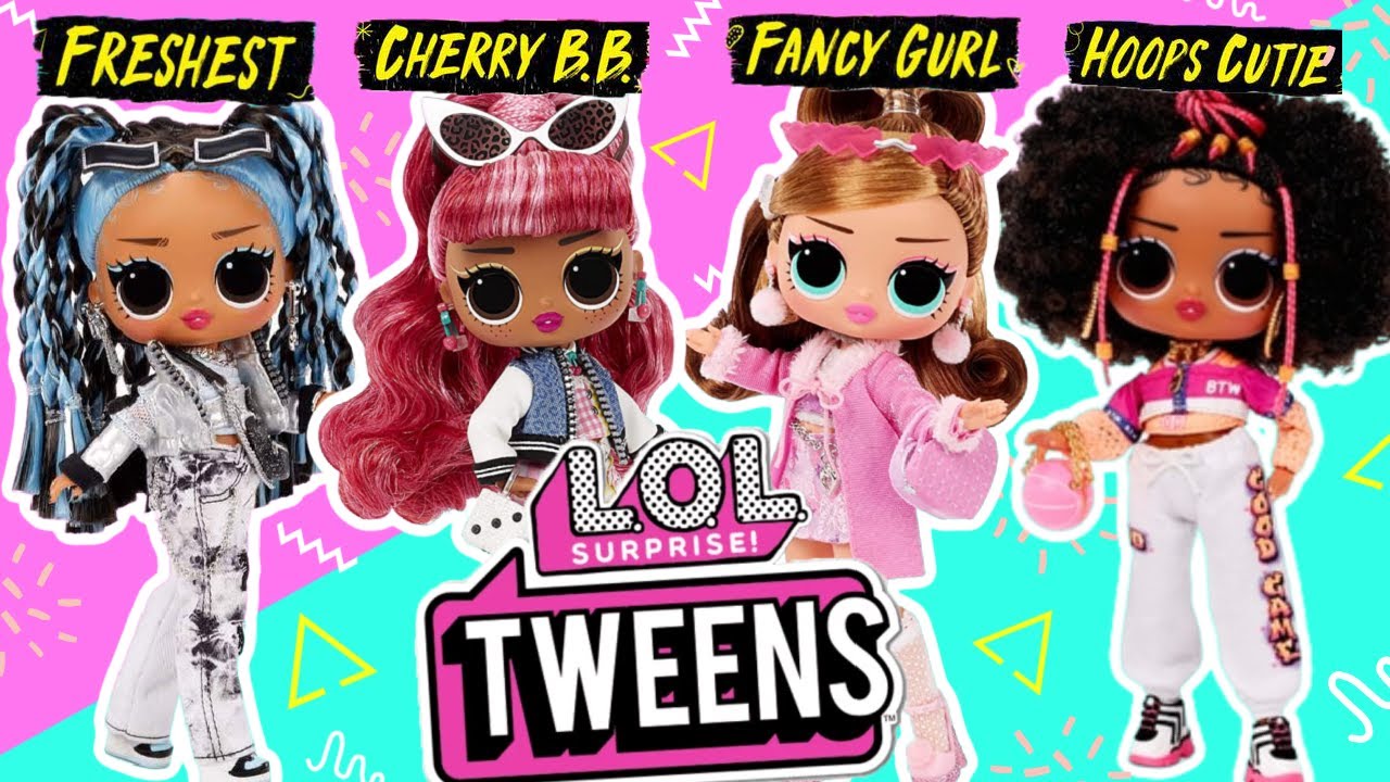 LOL BTW Tweens Dolls Series 1 + New MISS GLAM OMG Present Surprise Doll ...