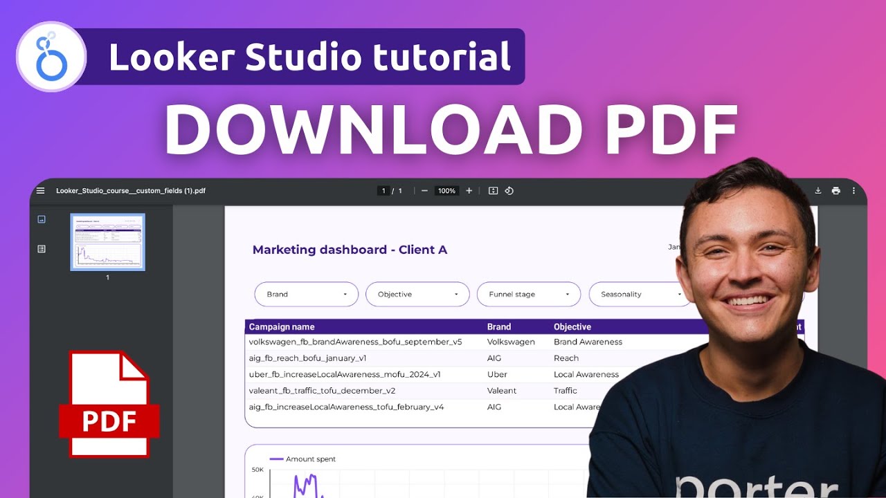 How to Download PDF Reports on Looker Studio (2025) - YouTube