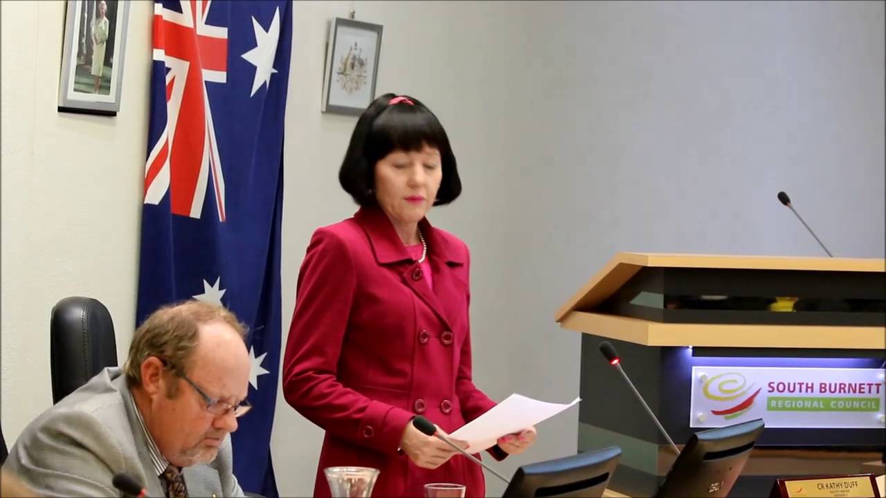 Deputy Mayor Kathy Duff speaking to the presentation of the 2016-2017 ...