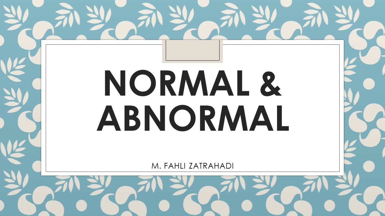 Kajian Mental Normal dan Abnormal (Kesehatan Mental OFF ZOOM 9) - YouTube