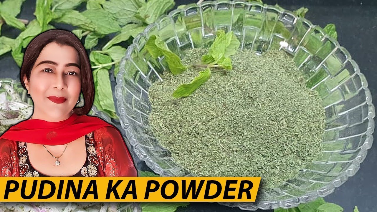 How To Make Pudina Ka Powder At Home | Easy & Quick Mint Leaves Powder ...