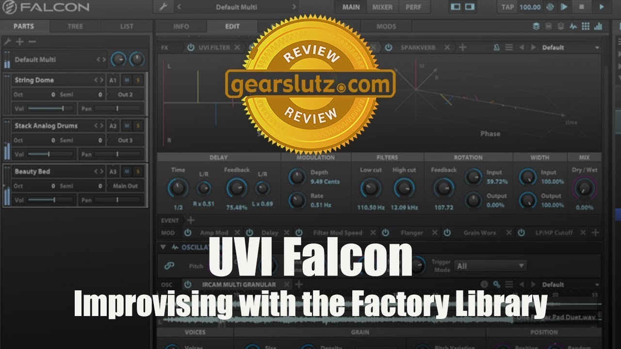 UVI Falcon - Improvising with the Factory Library - YouTube