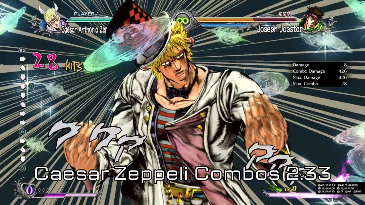 Caesar Zeppeli BnBs and Assist Combos [JoJo's Bizarre Adventure: ASBR 2 ...