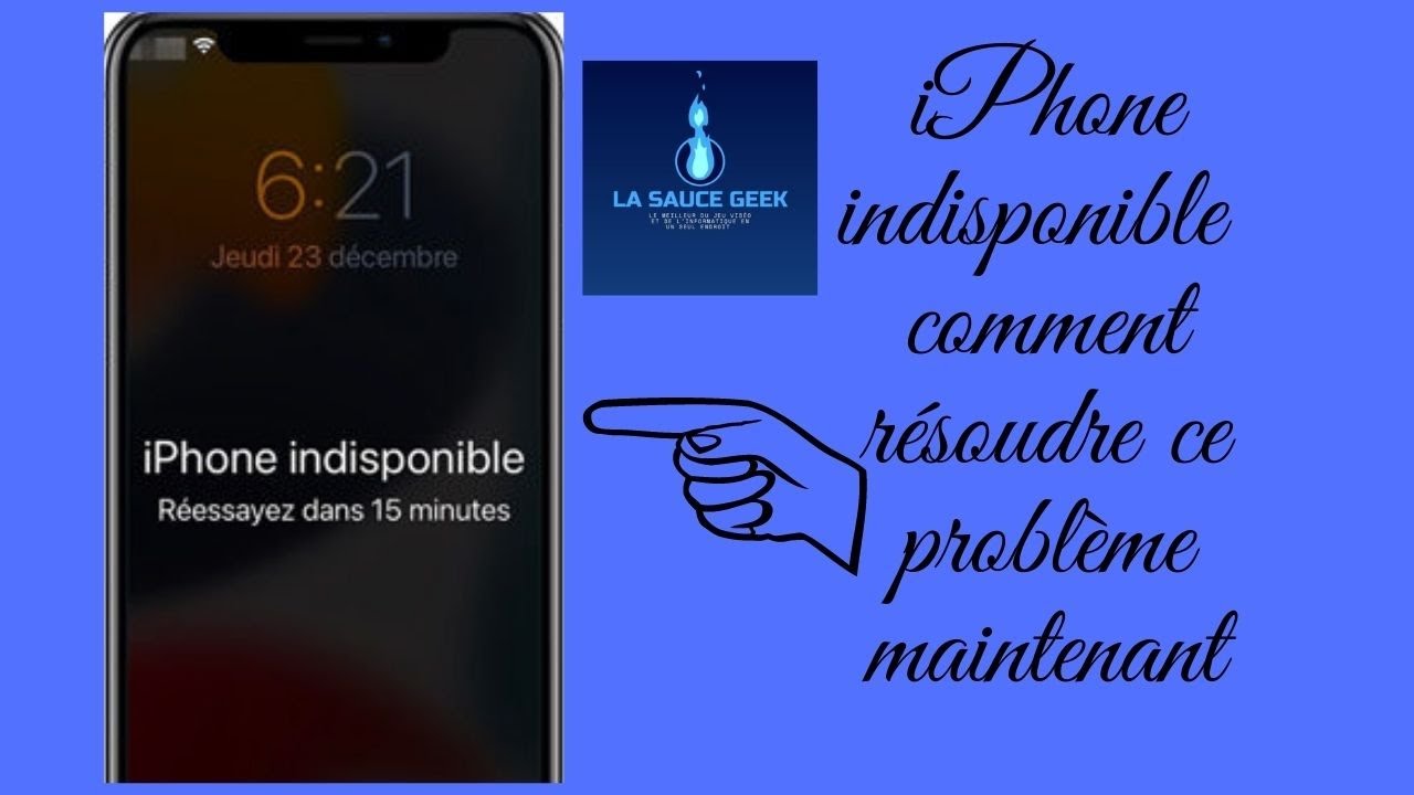 fix iPhone indisponible /// programmation de iPhone - YouTube