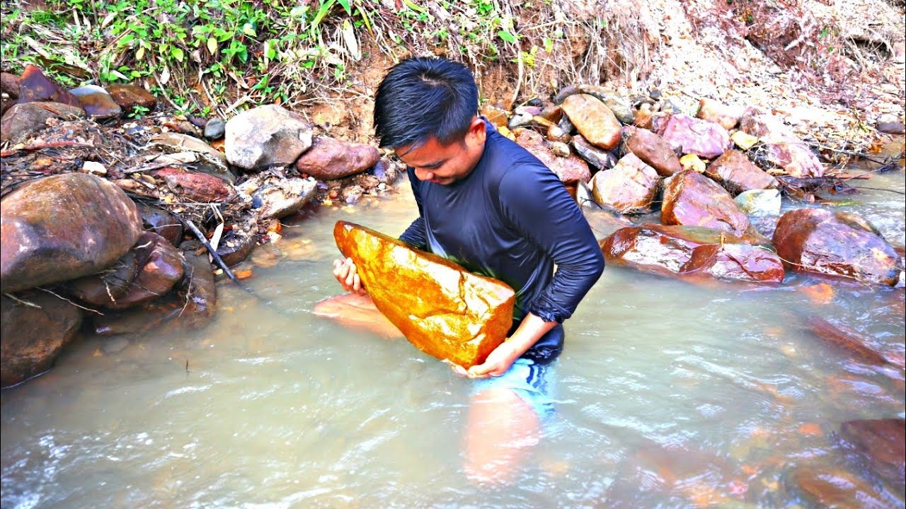 VIRAL,.! PENEMUAN SUNGAI EMAS || PENDULANG EMAS TRADISIONAL || GOLD ...