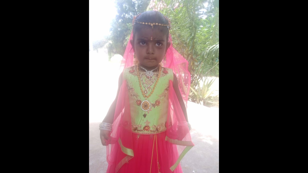 Radha make up / Little radha costume / easy radha make up for kids ...