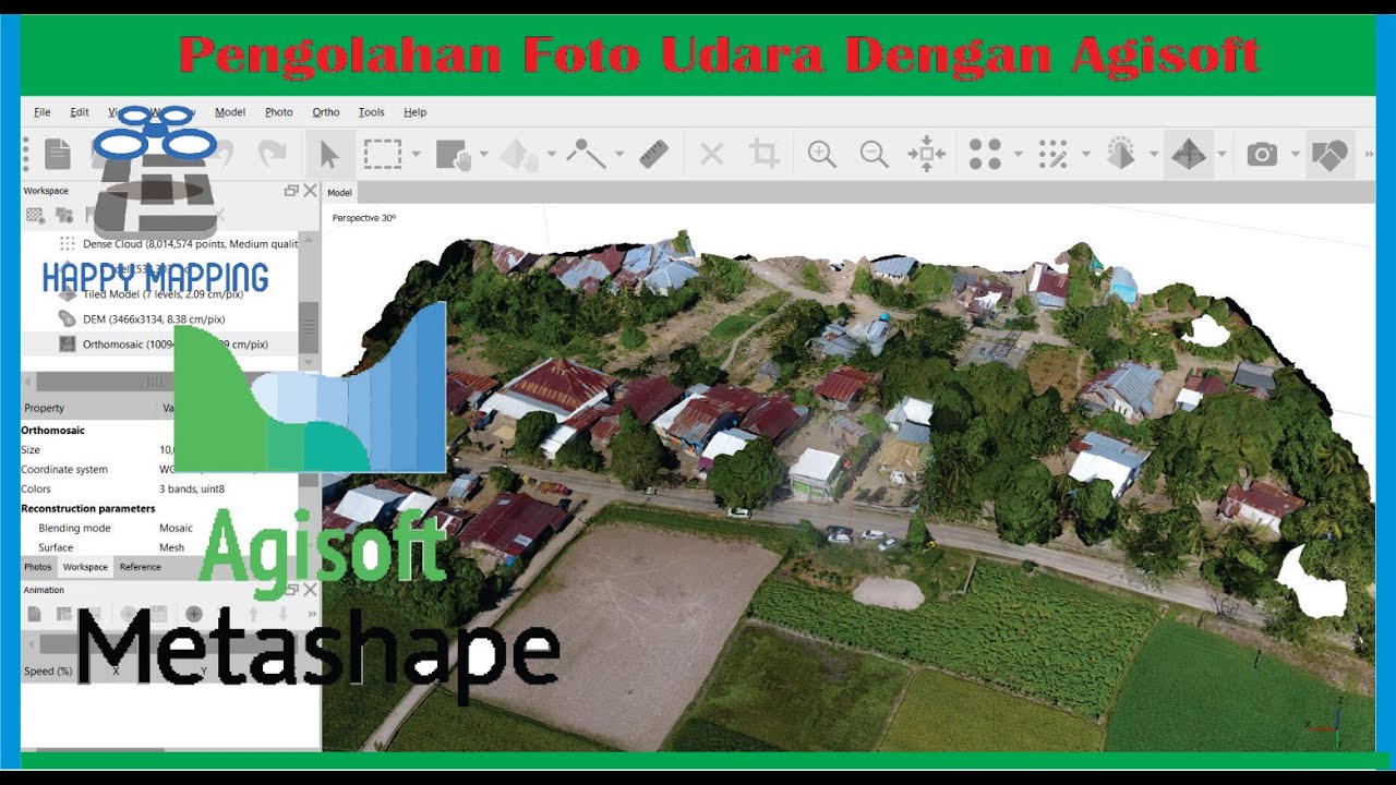 Tutorial Pengolahan Data Drone (Foto Udara) | Agisoft Metashape Professional - YouTube
