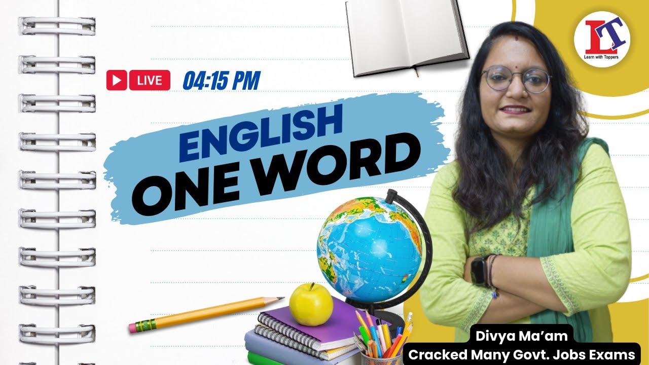 One Word Substitution | Most Important | English with Divya Ma'am ...