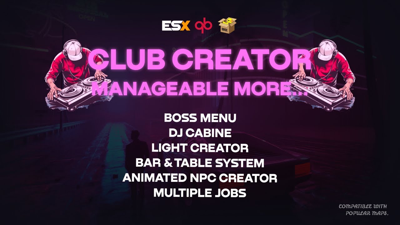 Fivem Club Creator | Light & Npc Creator | DJ Cabinet | Bar, Waiter ...