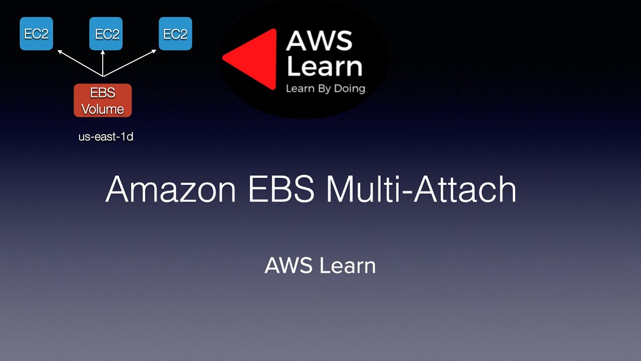 What Is Ebs Multi Attach And How To Attach It To Multiple Ec2 Instances Youtube