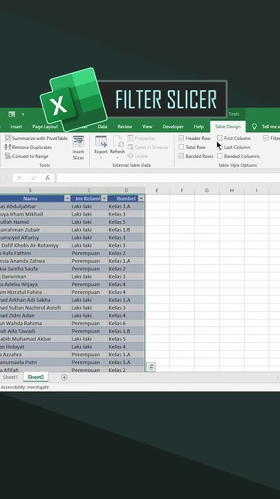 menggunakan filter slicer di excel, excel mudah #exceltips #excel #tutorial - YouTube