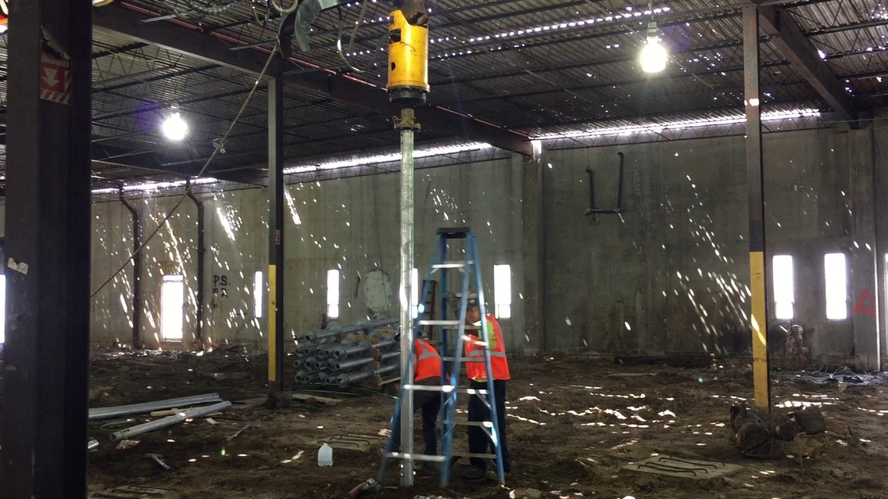 Helical Pile Driving - YouTube