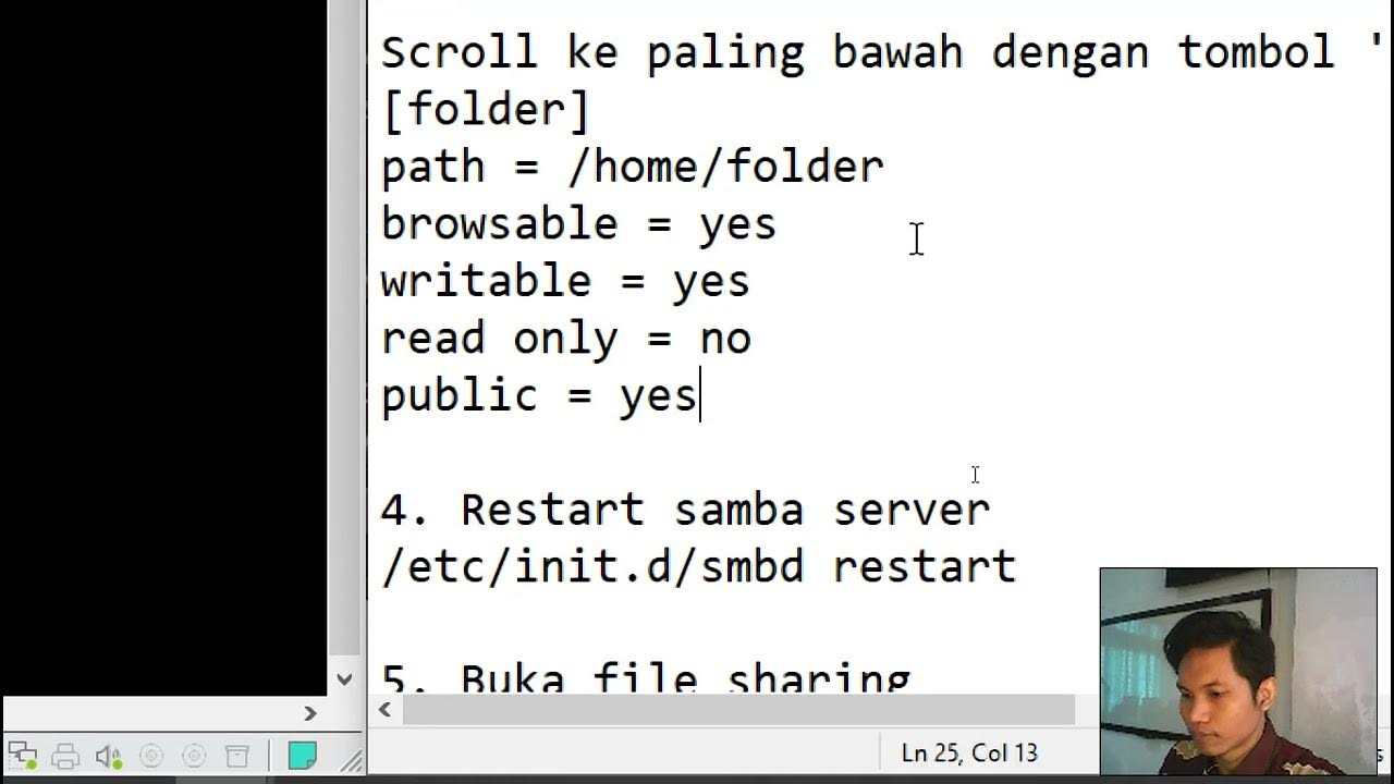 Tutorial instalasi Samba server Debian 10 di VMware - YouTube