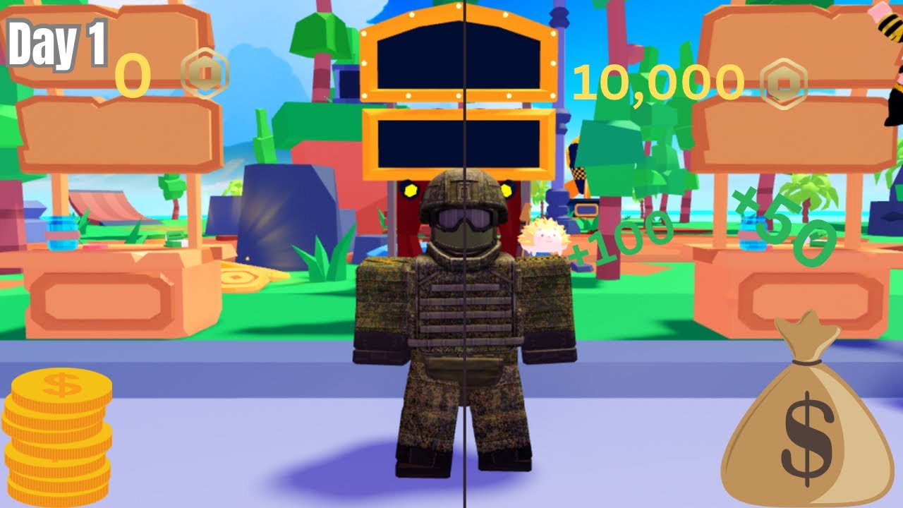 0 to 5k Robux Challenge - Day 1 (Pls donate) - YouTube
