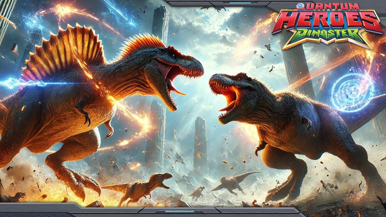 [DINOSTER DinoStory] Tarbosaurus vs Spinosaurus | Quantum Heroes ...