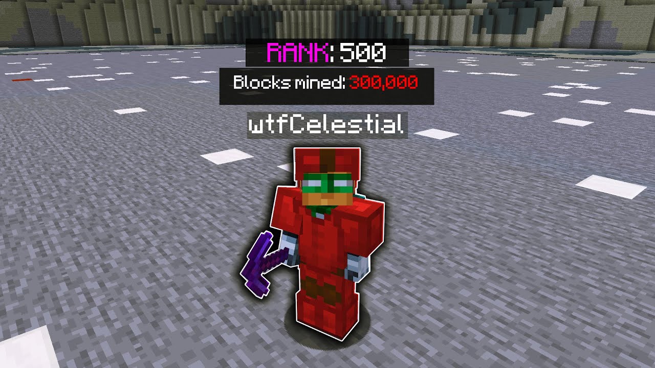 I mined 300,000 blocks in 8 minutes?! in MINECRAFT: PRISONS | Minecraft ...