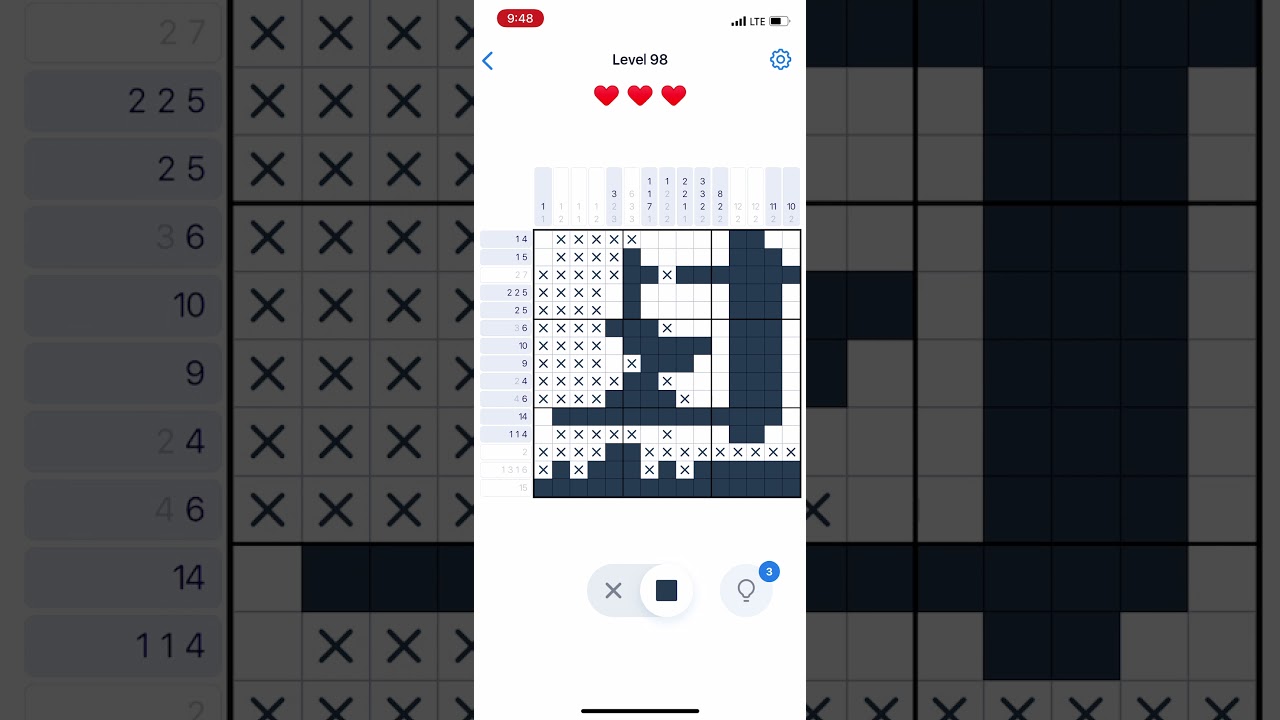Nonogram.com - Number Puzzle LEVEL 98 - YouTube