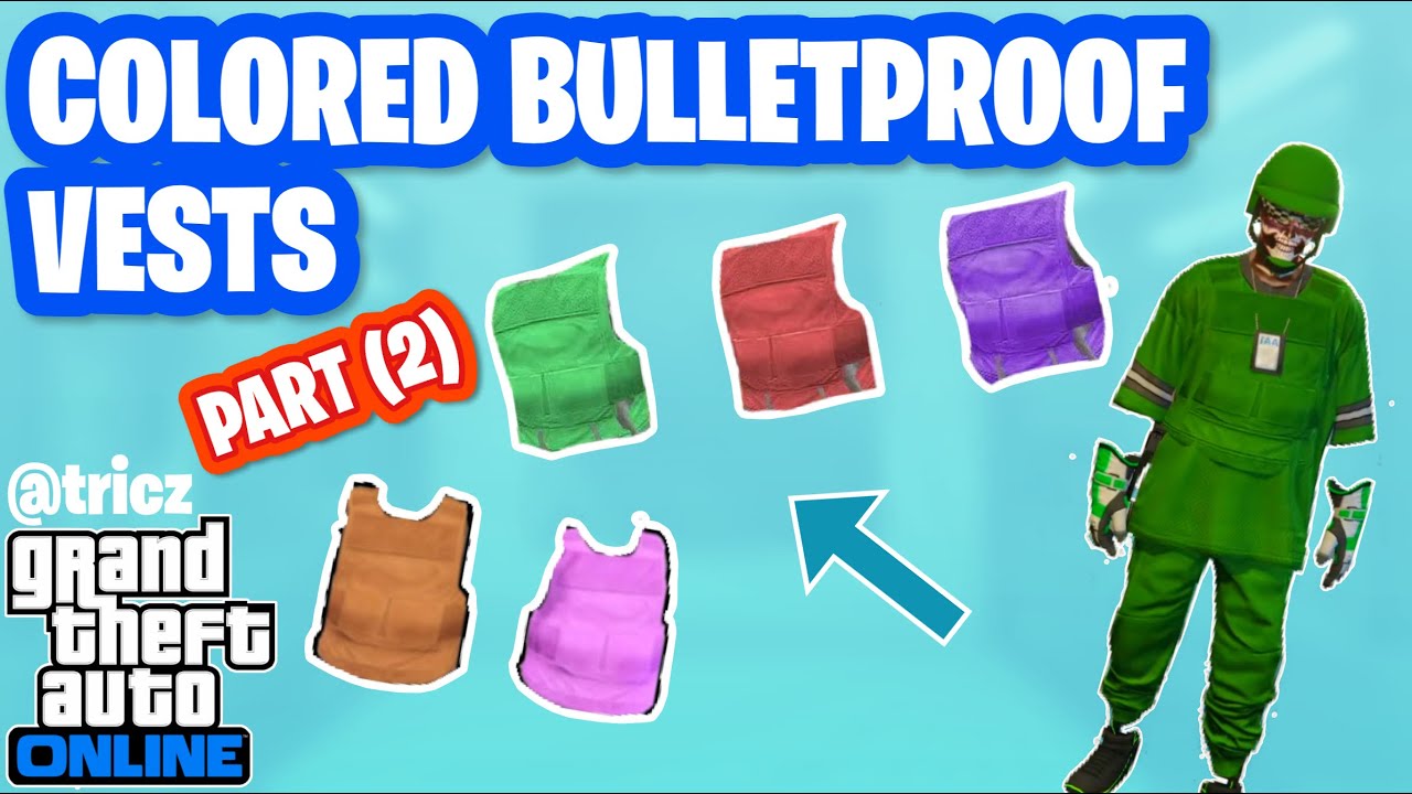 (2) How to get COLORED BULLETPROOF BODY ARMOR with a Outfit in GTA 5 ...