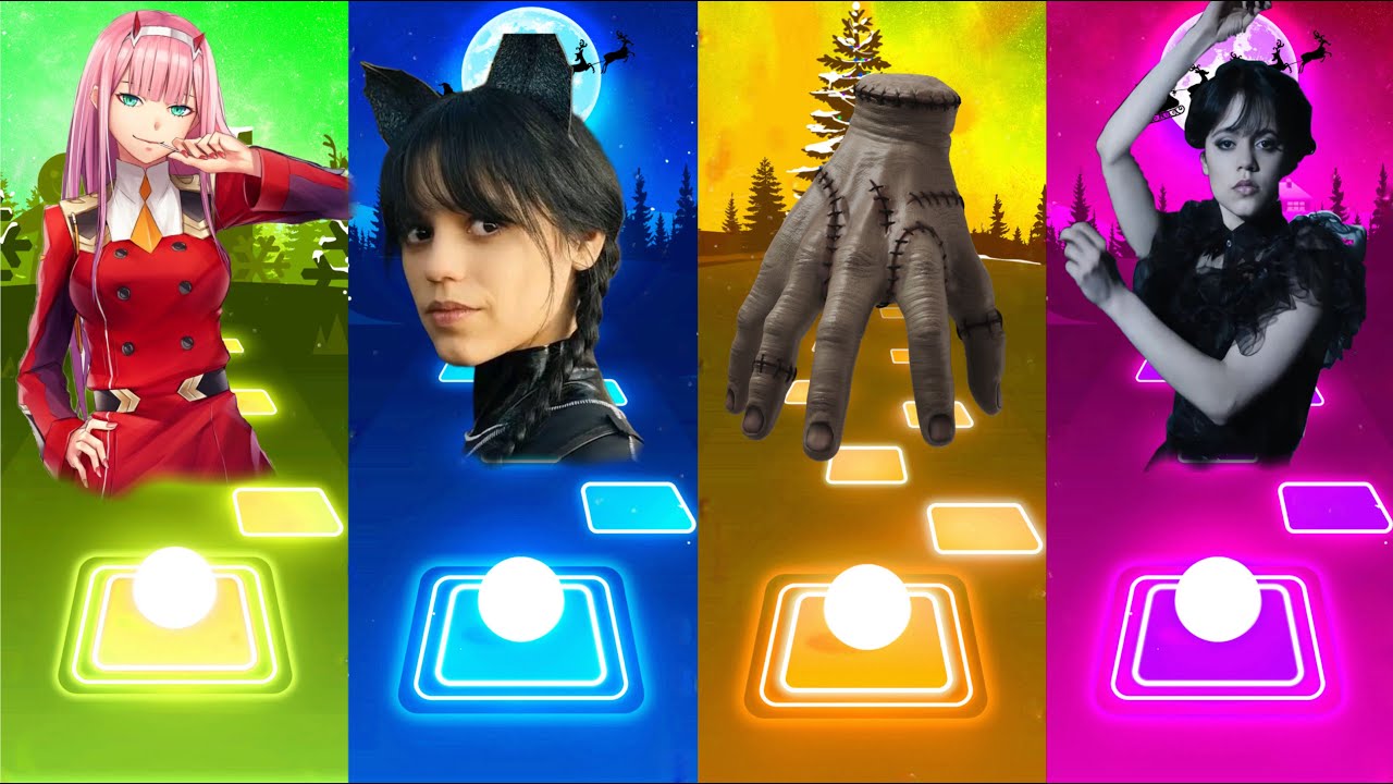PHUT HON vs WEDNESDAY ADDAMS vs THING vs WEDNESDAY DANCE | TILES HOP ...