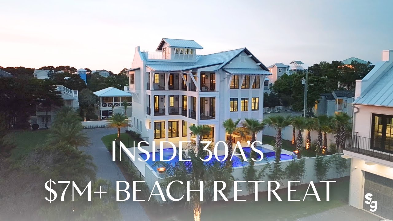 Inside The Bluffs at Dune Allen Beach | Ultra-Luxury 30A Home Tour with Private Pool + Sunset ...