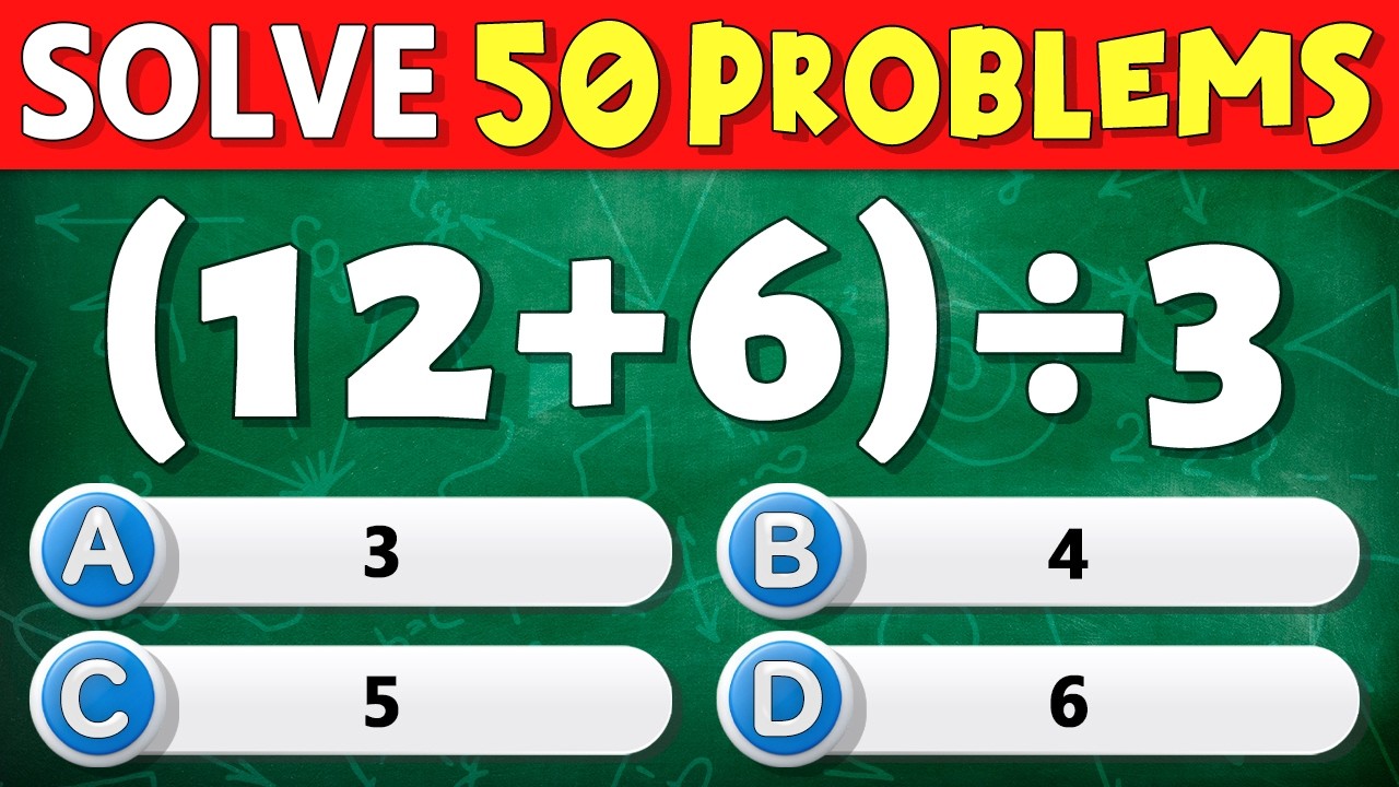 💯🔢 Are You a Math Meister? Take the Math Quiz! ️ 50 Math Problems ...