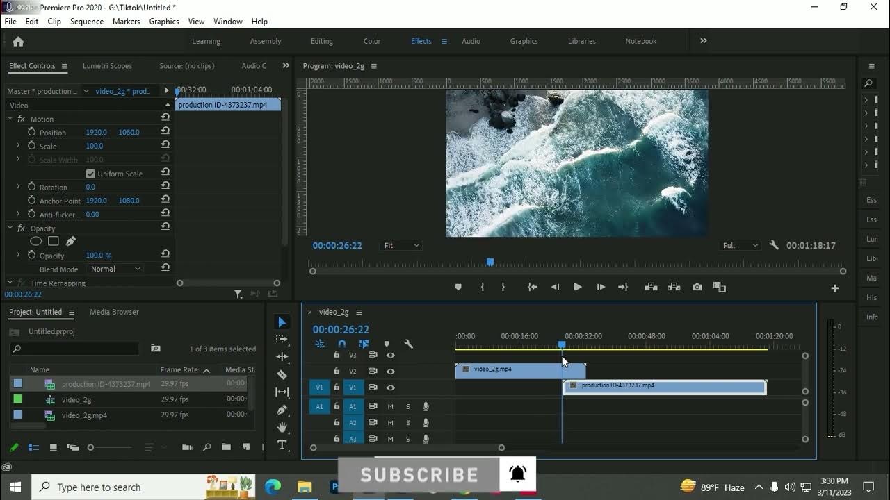 Keyframe Opacity to Create a Transition in Premiere Pro CC for beginners - YouTube