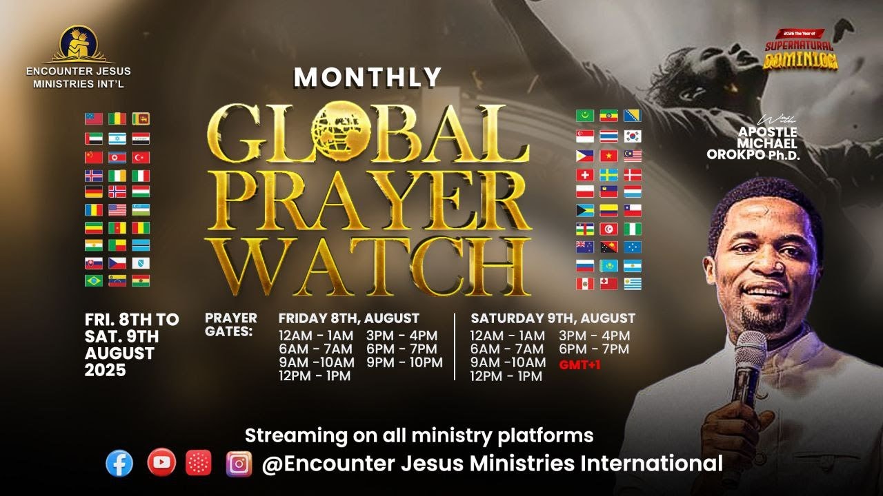 6PM PRAYER WATCH | GLOBAL PRAYER WATCH | 08.08.2025 | Apostle Michael ...