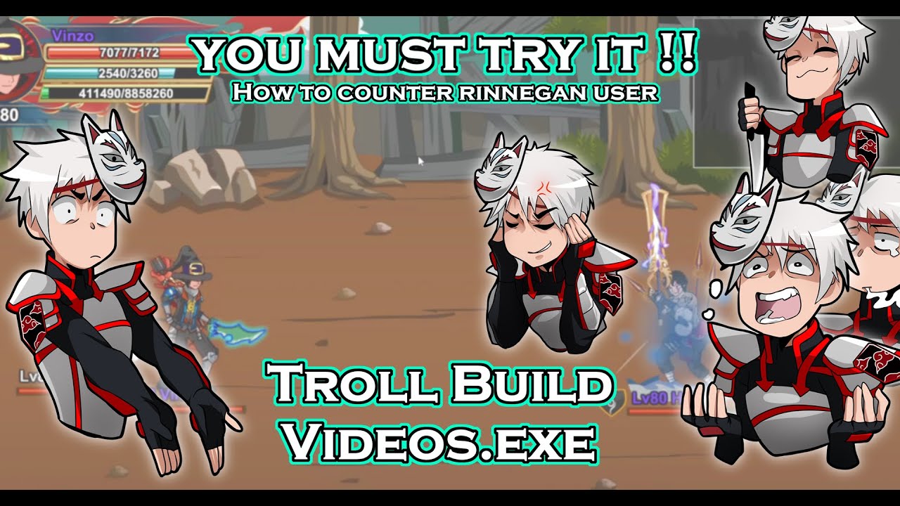 TROLL BUILD .EXE - HOW TO COUNTER RINNEGAN TANK USER - SHINOBI WARFARE RANDOM PVP - YouTube