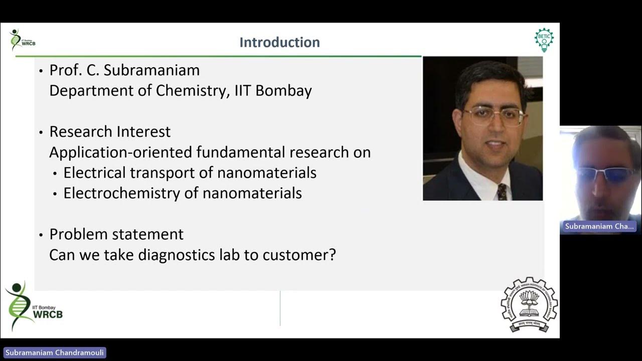 Detection platform for Zn2+ in sweat and urine - Prof. C Subramanian ...