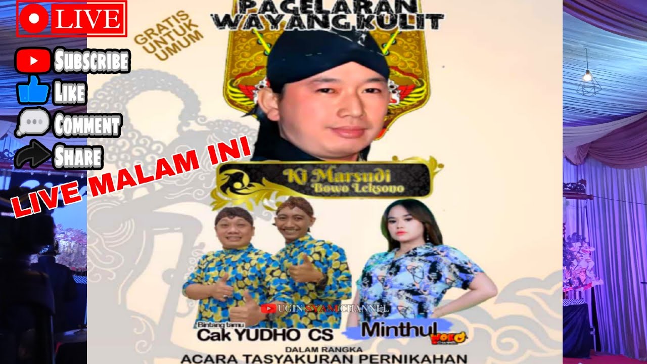 LIVE STREAMING MALAM INI PAGELARAN WAYANG KULIT KI MARSUDI ||TONATAN ...