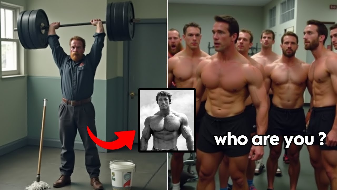 Arnold pretends to be a janitor, the bodybuilders mock him, But Their ...