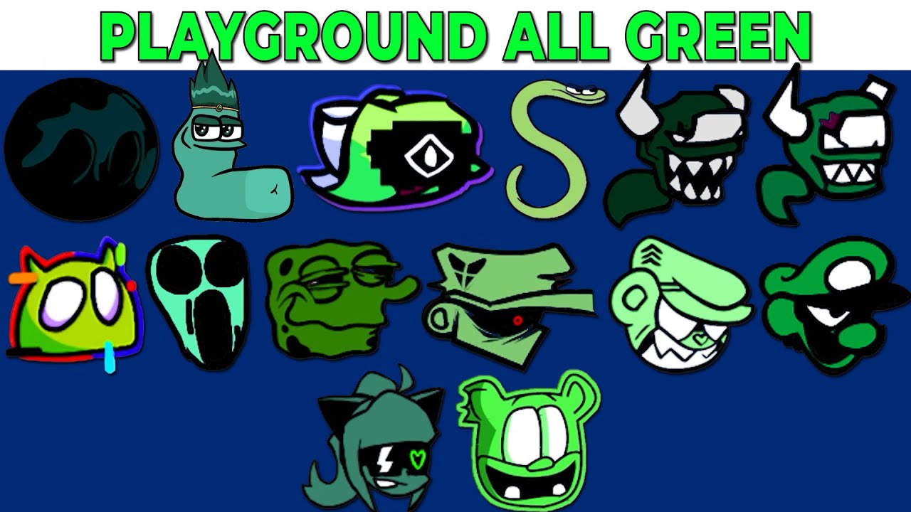 FNF Character Test | Gameplay VS My Playground | ALL Green Test #4 ...