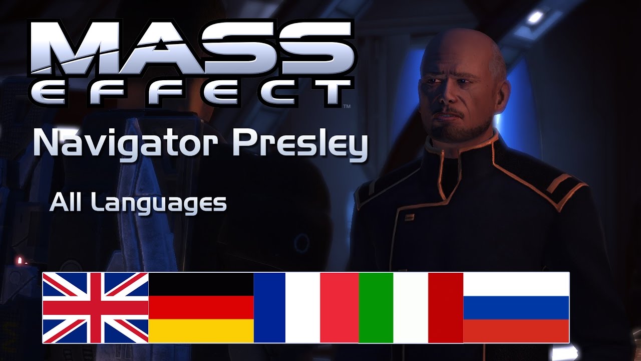 Mass Effect - Navigator Presley - All Voice Languages - YouTube