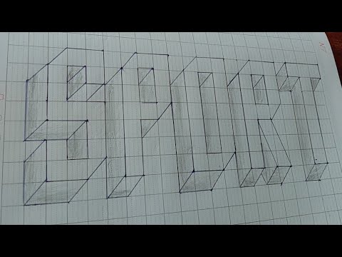How to write a square letter with your name on it - YouTube