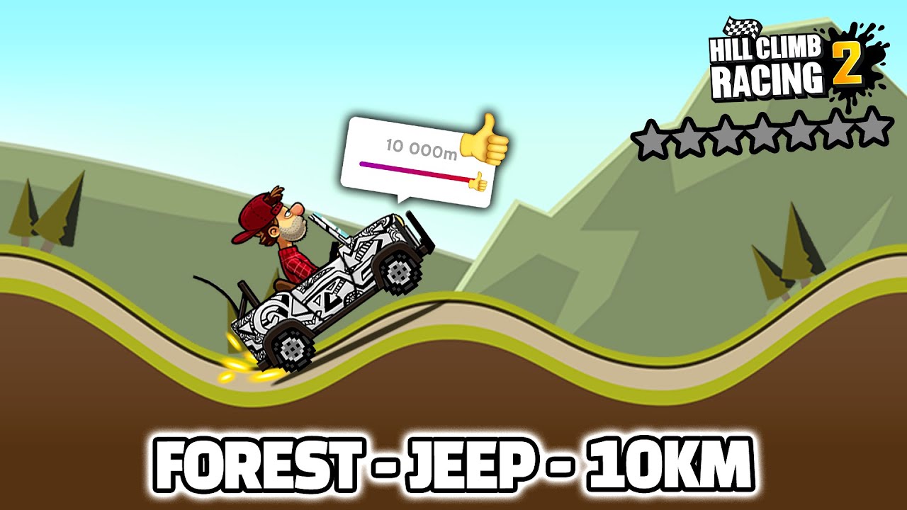 Hill Climb Racing 2 - 10000m with JEEP in FOREST - YouTube