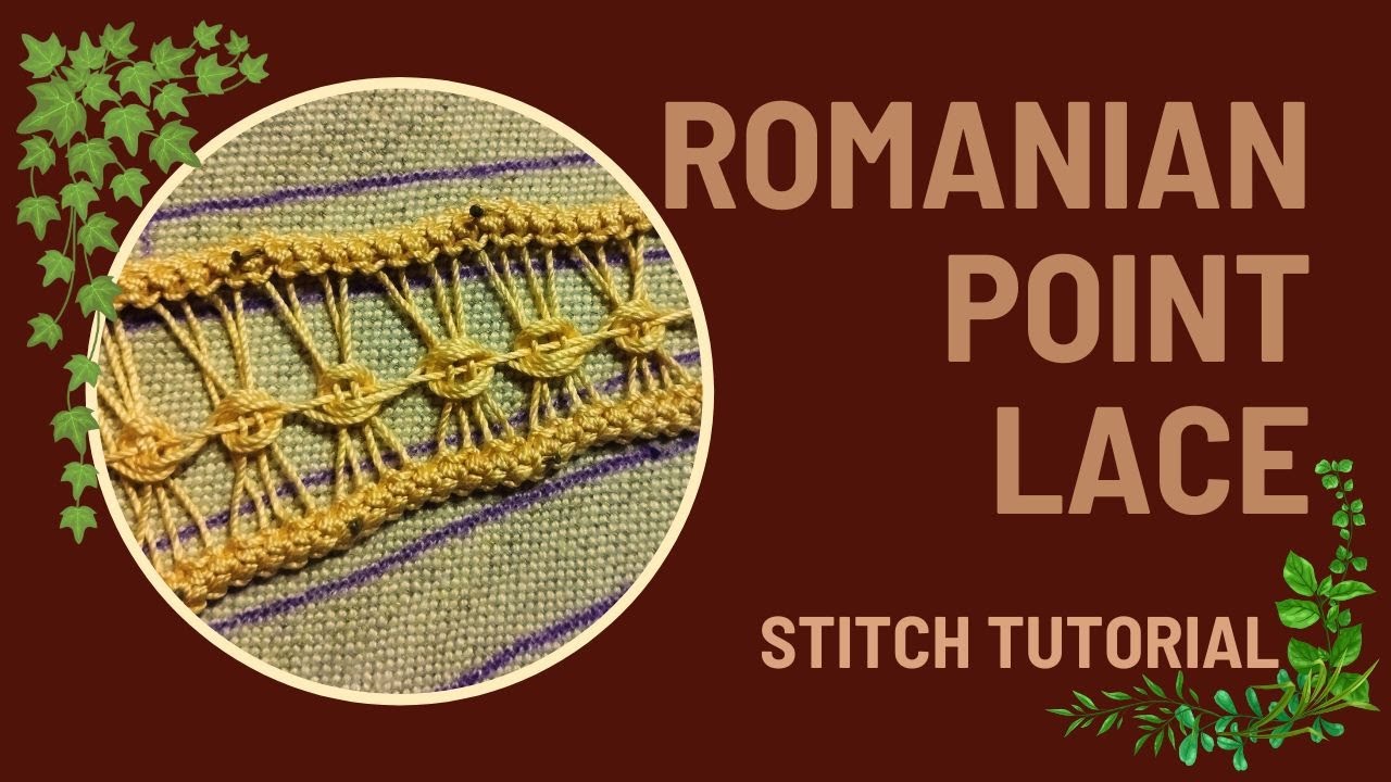 Romanian Point Lace, stitch #12, filling tutorial - YouTube