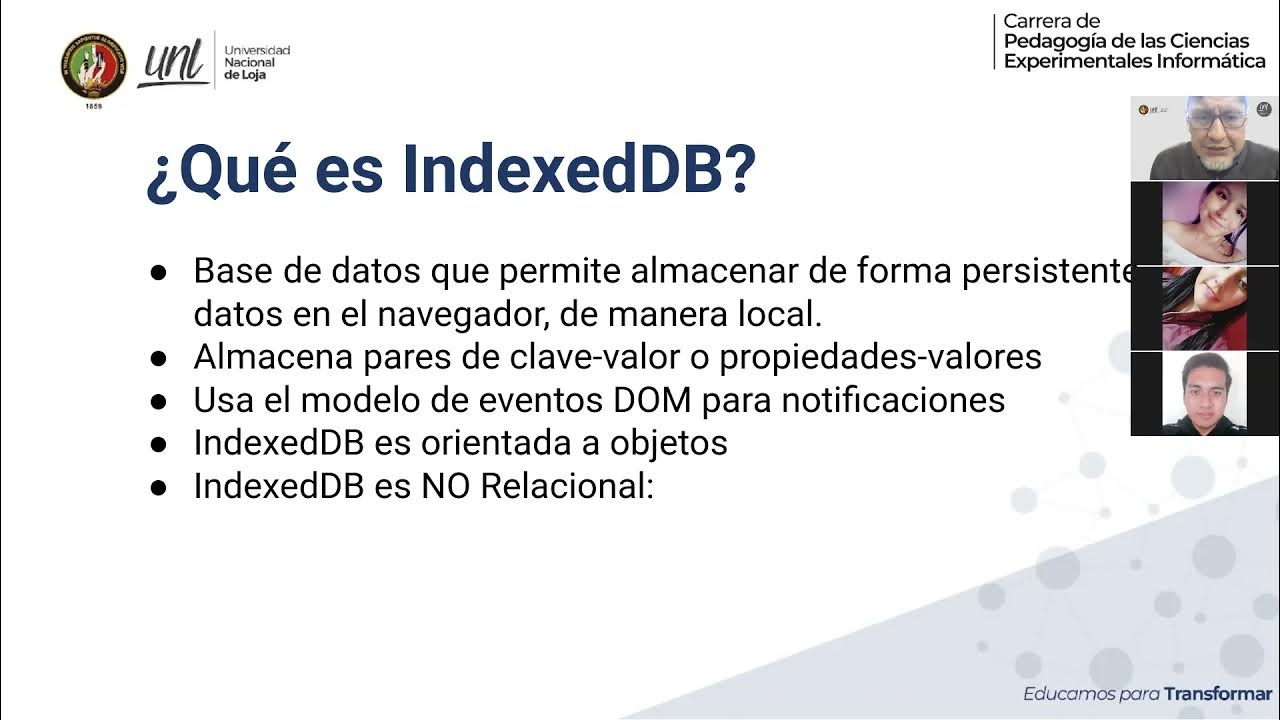 Videoclase Base de Datos local IndexedDB - YouTube