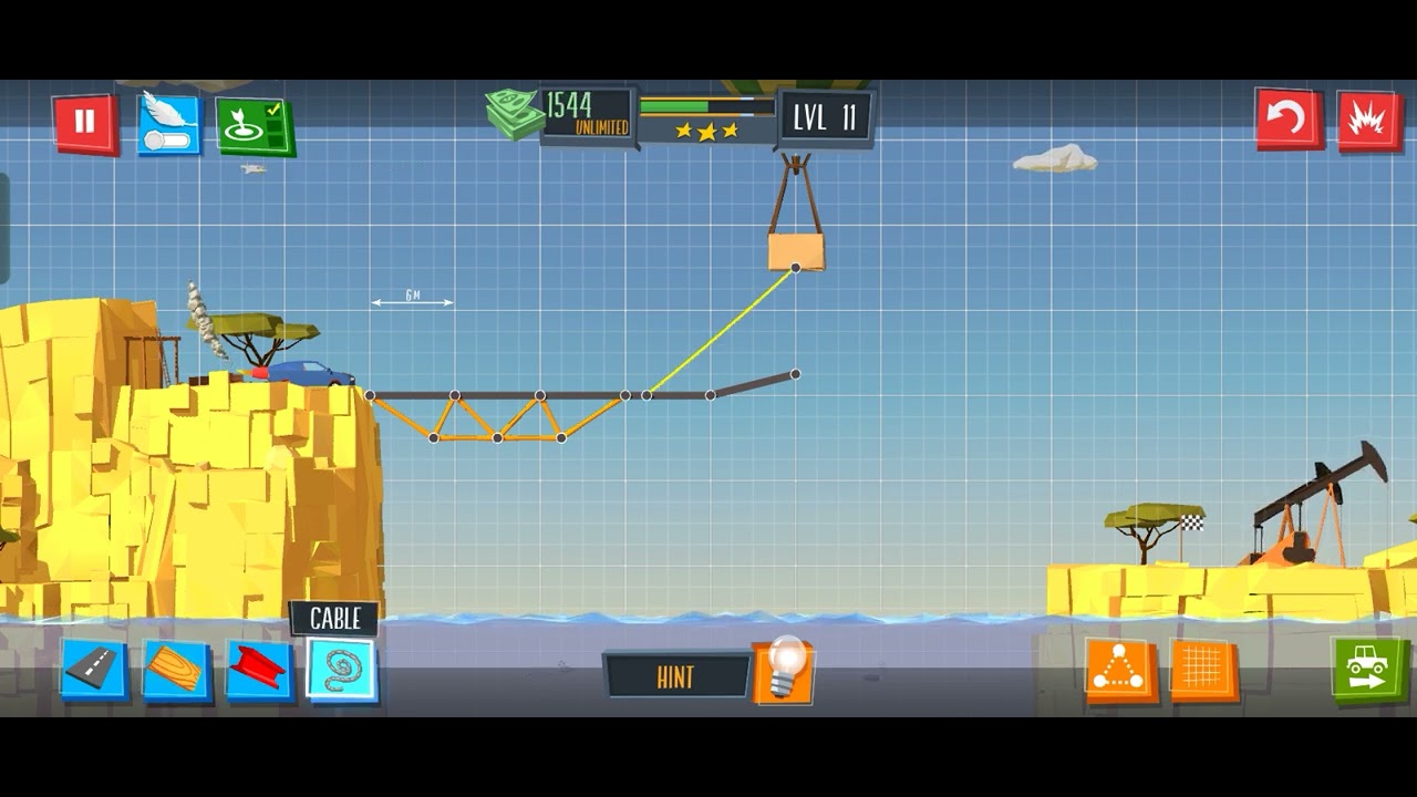 Build A Bridge Level 11 Game Xây Cầu - YouTube