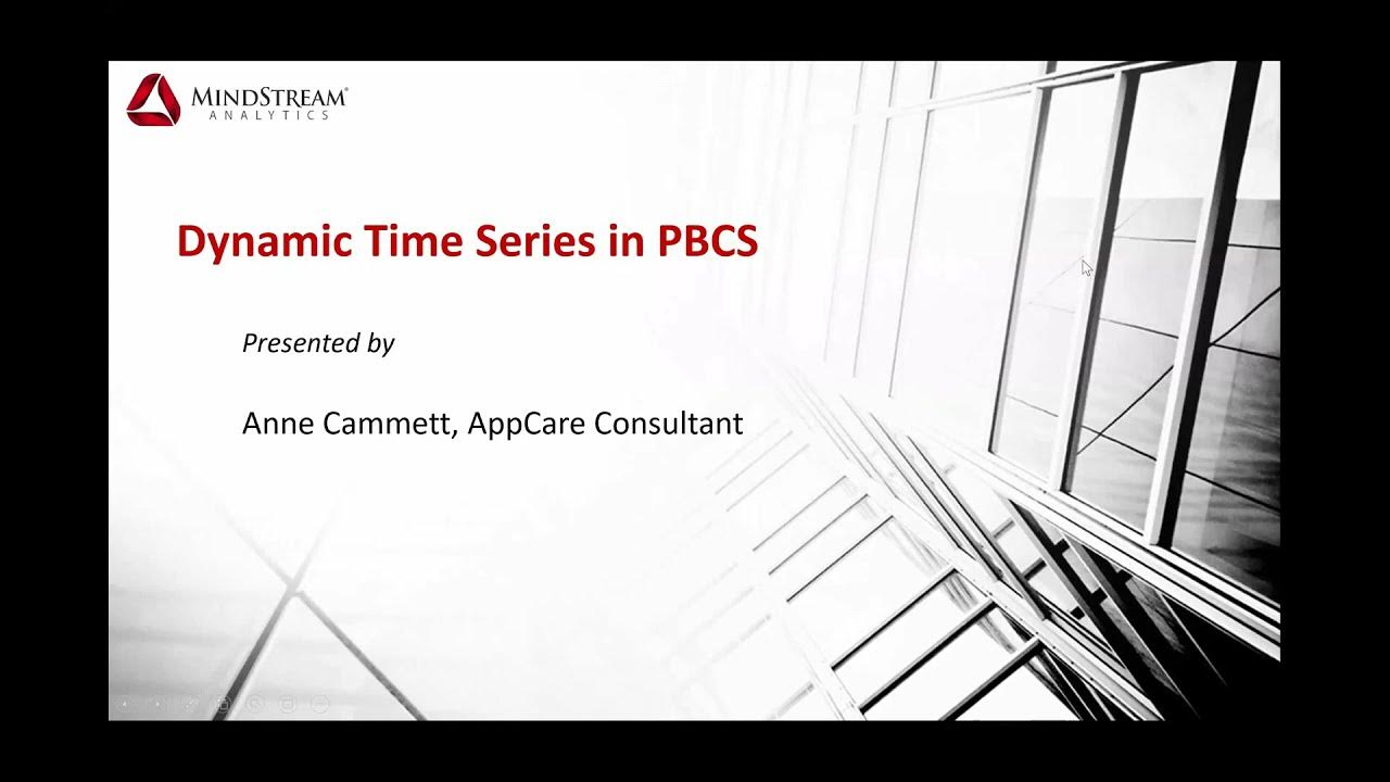 MindStream Analytics Snippet - Dynamic Time Series in Oracle PBCS - YouTube