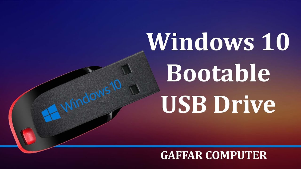 You create a Windows 10 bootable USB drive using Rufus - YouTube