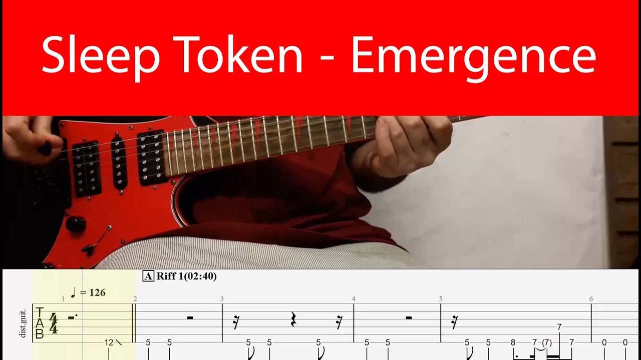 Sleep Token - Emergence Guitar Riffs With Tabs(Drop B) - YouTube