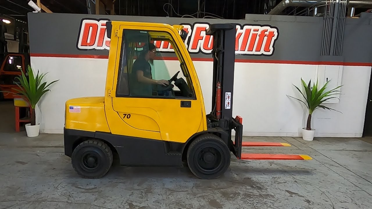 HYSTER H70FT 7,000lb Diesel #745L - Forklift for Sale - YouTube