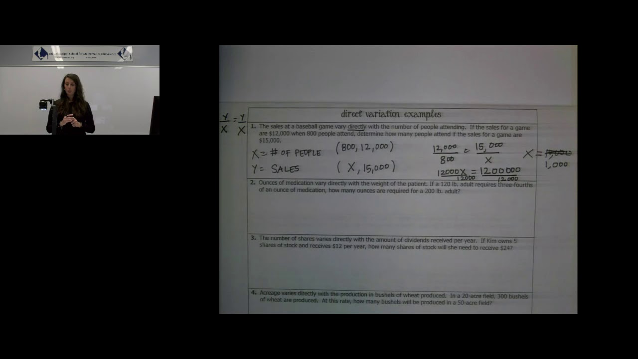Algebra 1 Unit 4b Day 3 - YouTube