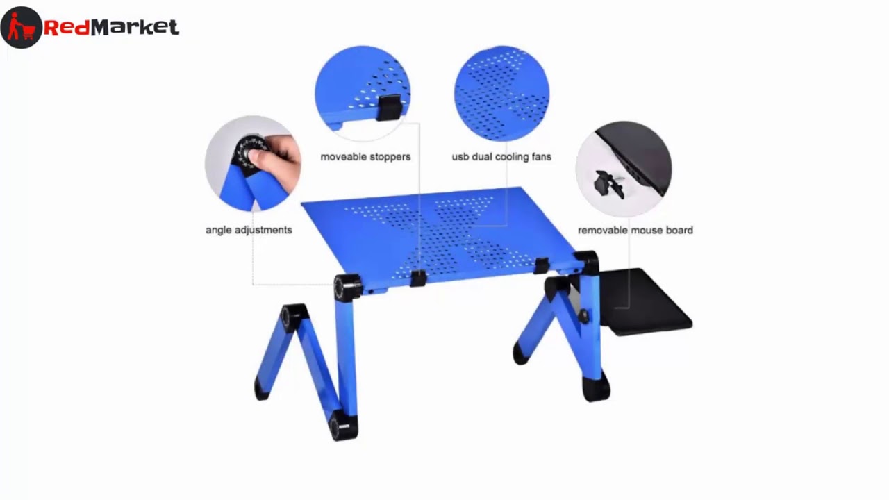 Aluminum Alloy Laptop Table Adjustable Portable Folding Computer Desk ...