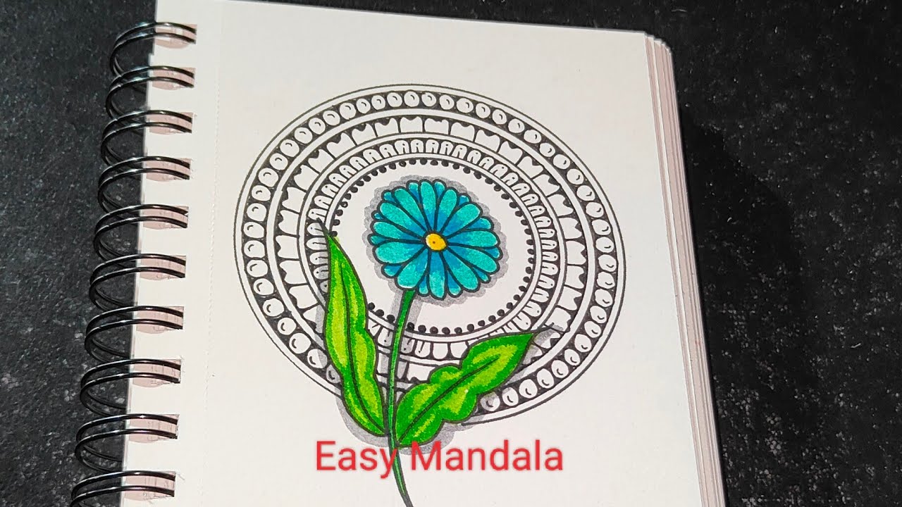 Simple Flower Mandala Art For Beginners | @Easy_Mandala59 - YouTube