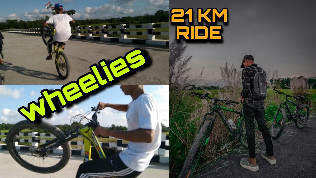 A 21 km short ride with wheelies || next level normal ride ...