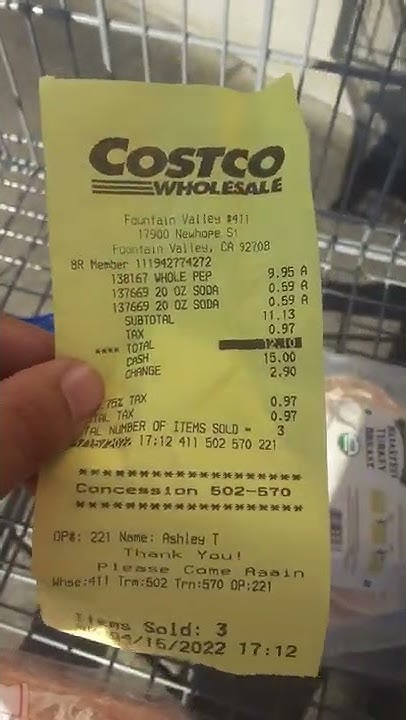 my Costco receipt - YouTube