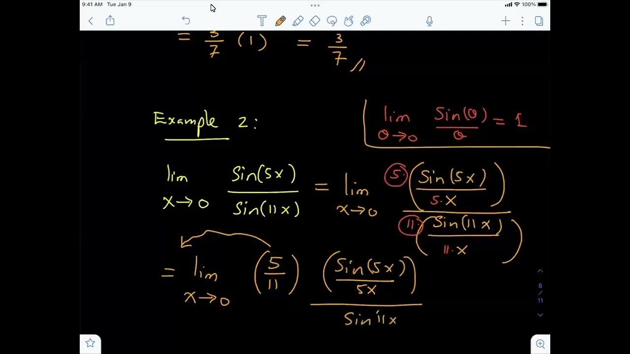 Trig limit computations - YouTube